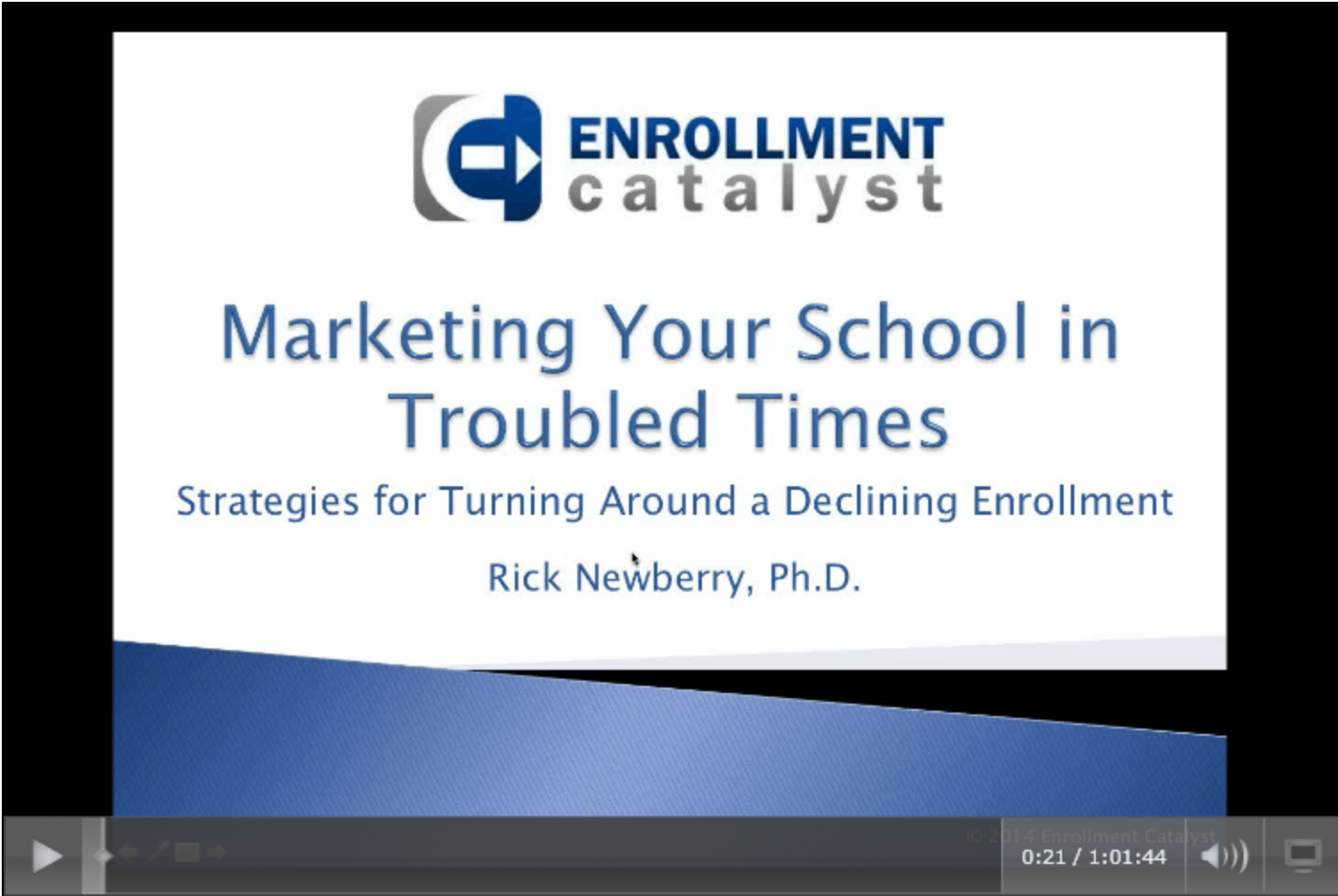 Two School Marketing Webinars Presented by Rick Newberry