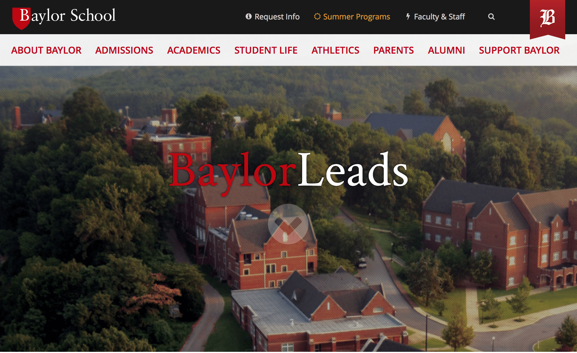 Baylor School Sets a New Standard for Websites